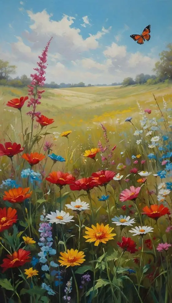 12 Summer iPhone Wallpaper Backgrounds: Flowers, Blue Sky, Butterflies ...